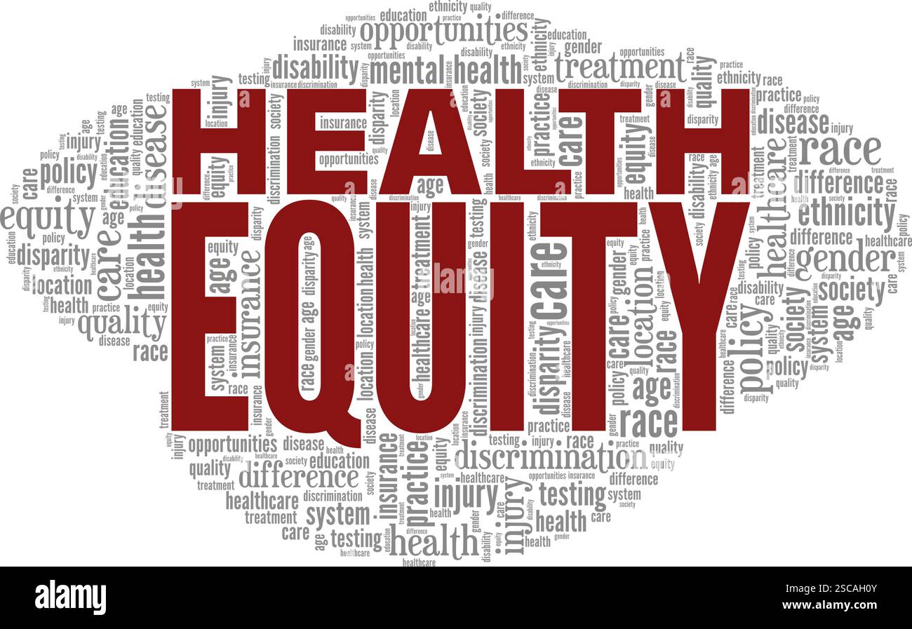 Health Equity word cloud conceptual design isolated on white background ...
