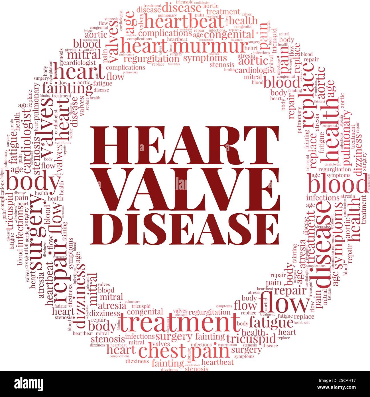 Heart Valve Disease word cloud conceptual design isolated on white ...