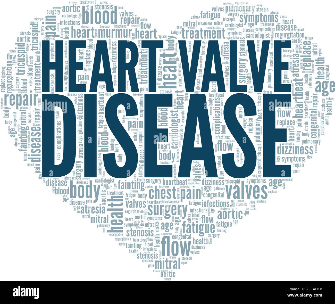 Heart Valve Disease word cloud conceptual design isolated on white ...