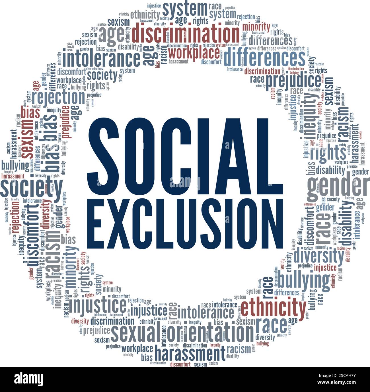 Social Exclusion word cloud conceptual design isolated on white ...