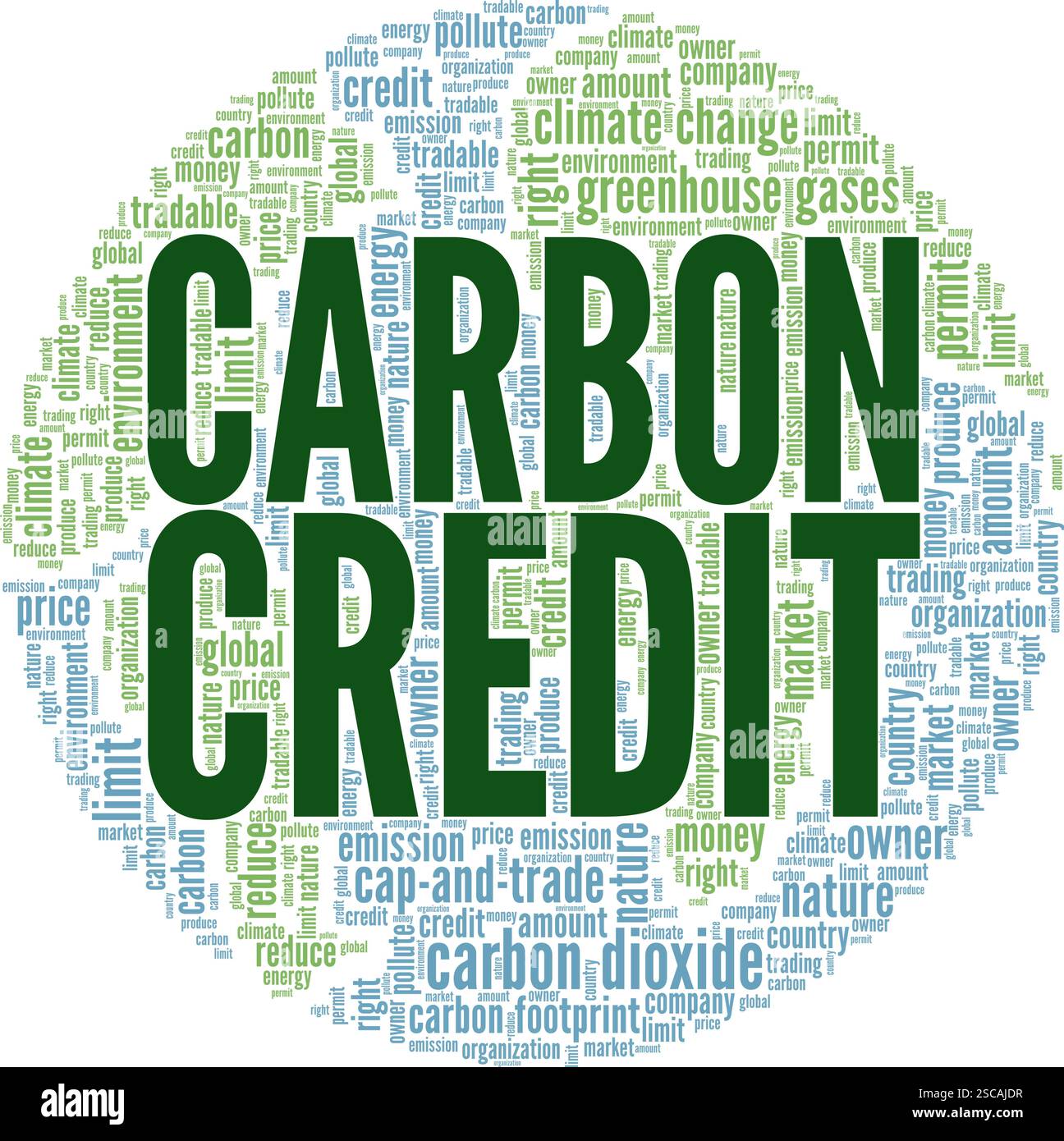 Carbon Credit word cloud conceptual design isolated on white background ...