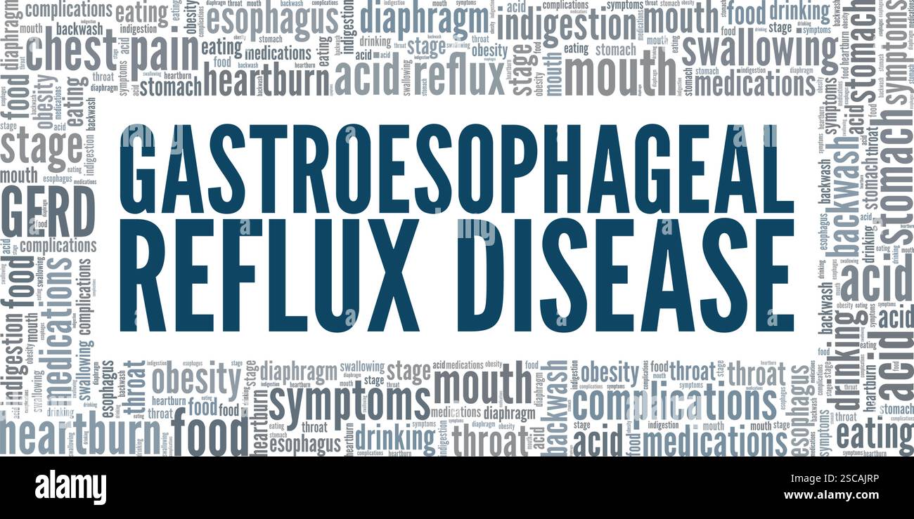 Gastroesophageal Reflux Disease - GERD word cloud conceptual design ...