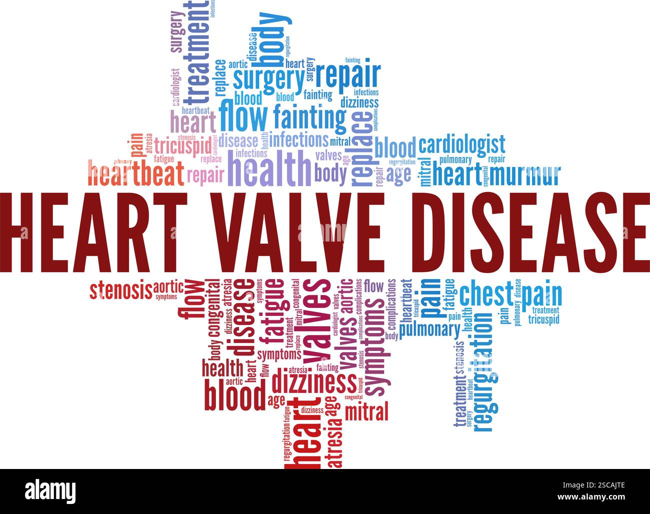 Heart Valve Disease word cloud conceptual design isolated on white ...