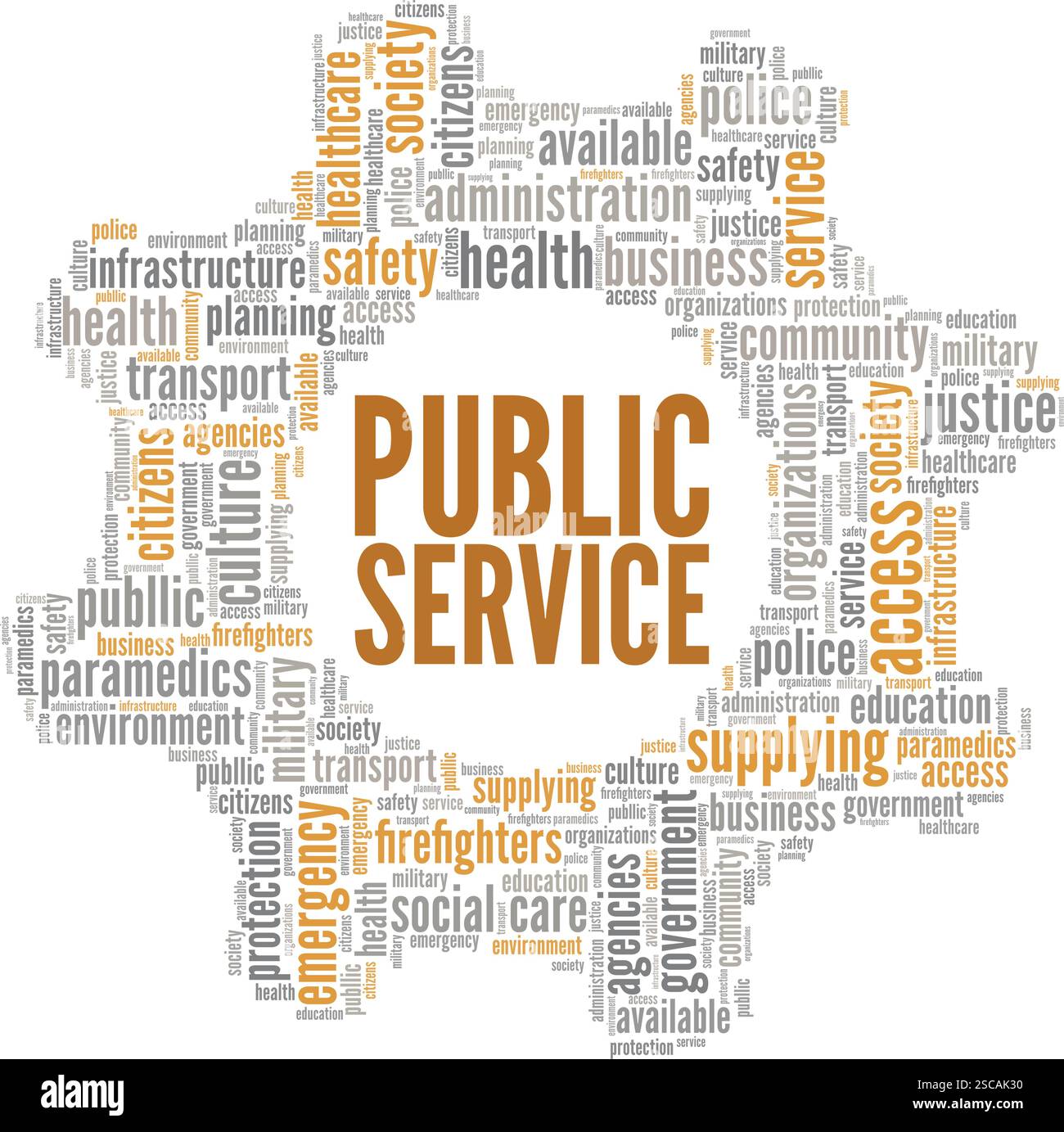 Public Service word cloud conceptual design isolated on white ...