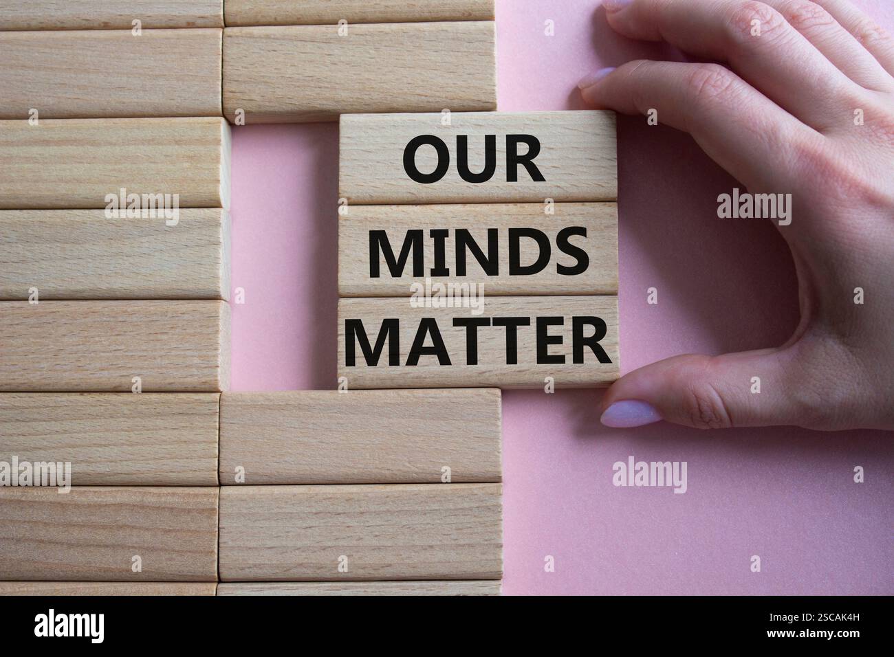 Our Minds Matter symbol. Concept words Our Minds Matter on wooden ...