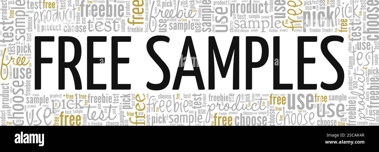 Free Samples word cloud conceptual design isolated on white background ...