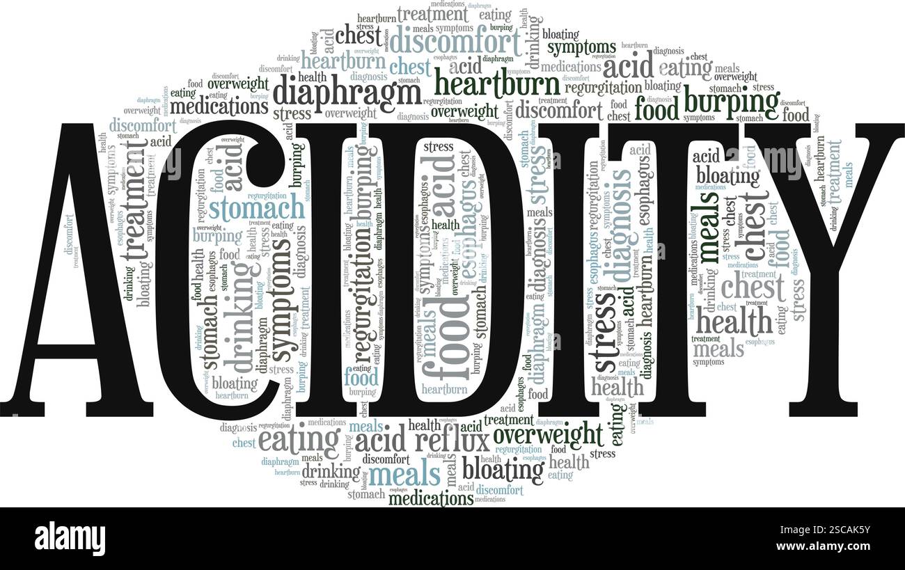 Acidity word cloud conceptual design isolated on white background Stock ...