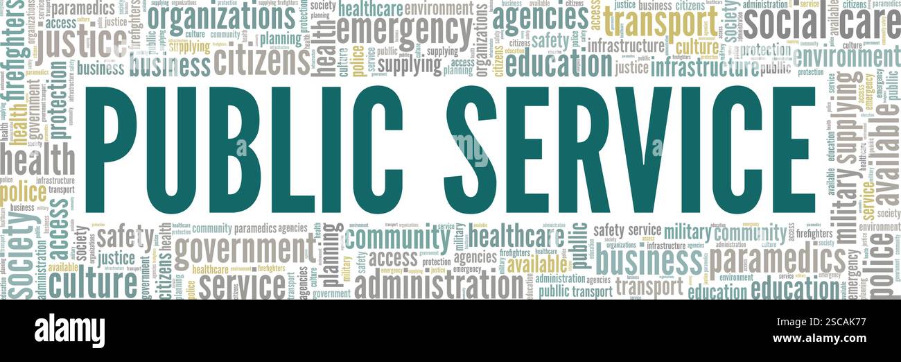 Public Service word cloud conceptual design isolated on white ...
