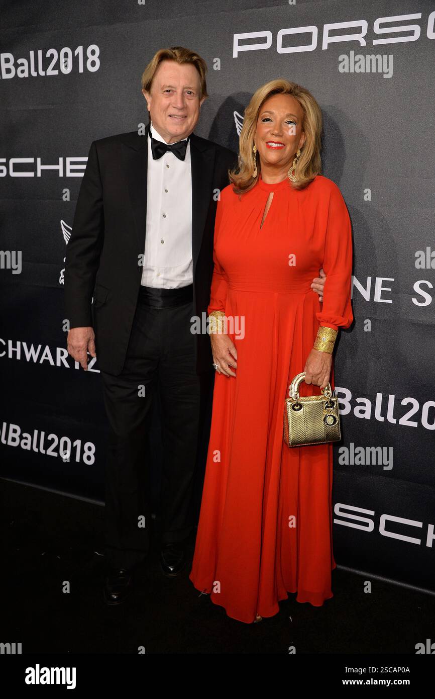 Peter Cervinka and Denise Rich attending the 2018 Angel Ball, hosted by ...
