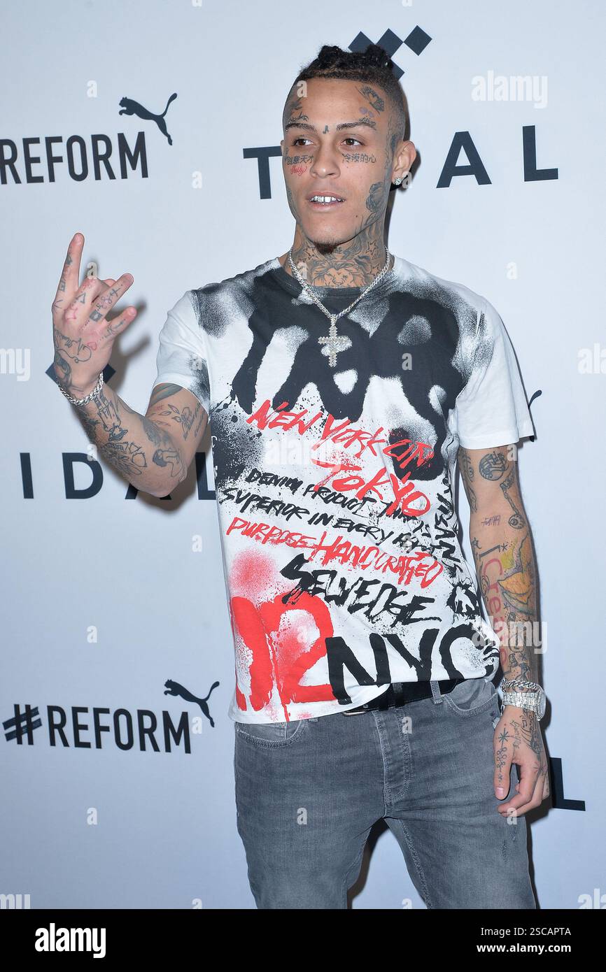 Lil Skies attending the fourth annual TIDAL X: Brooklyn benefit concert ...