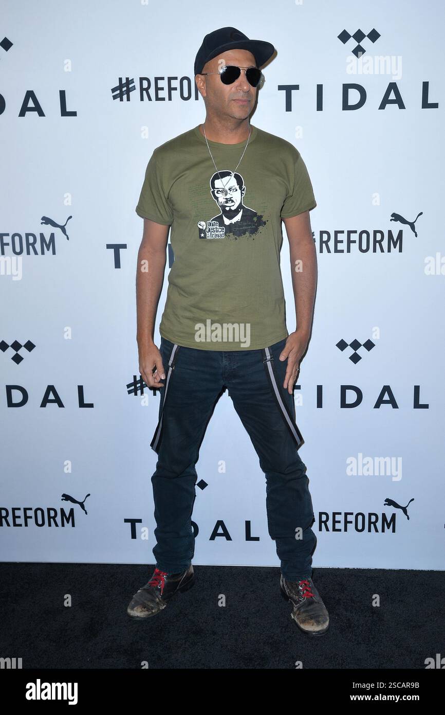 Tom Morello attending the fourth annual TIDAL X: Brooklyn benefit ...