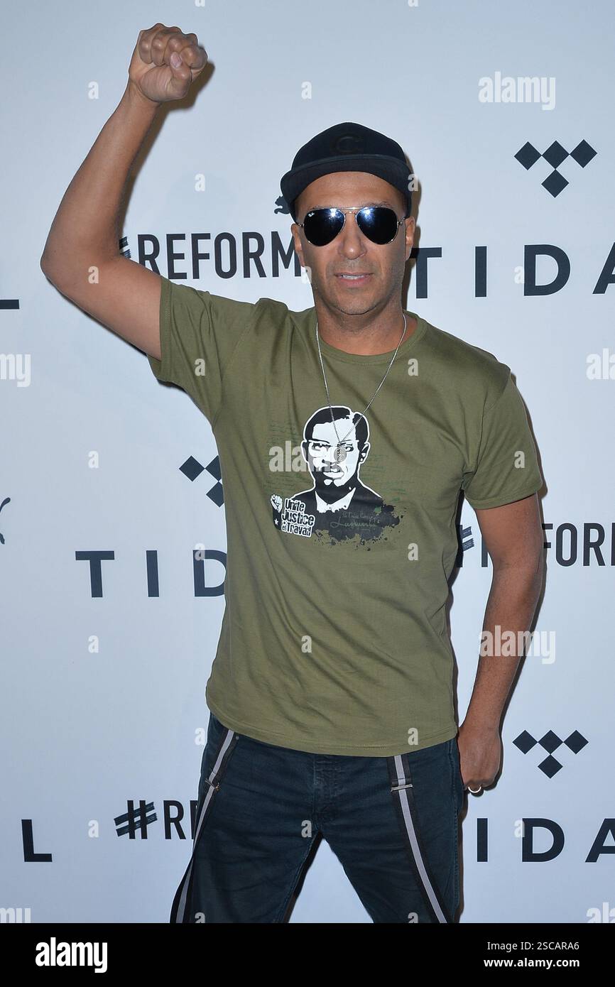 Tom Morello attending the fourth annual TIDAL X: Brooklyn benefit ...