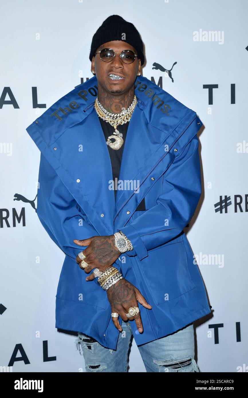 Moneybagg Yo attending the fourth annual TIDAL X: Brooklyn benefit ...