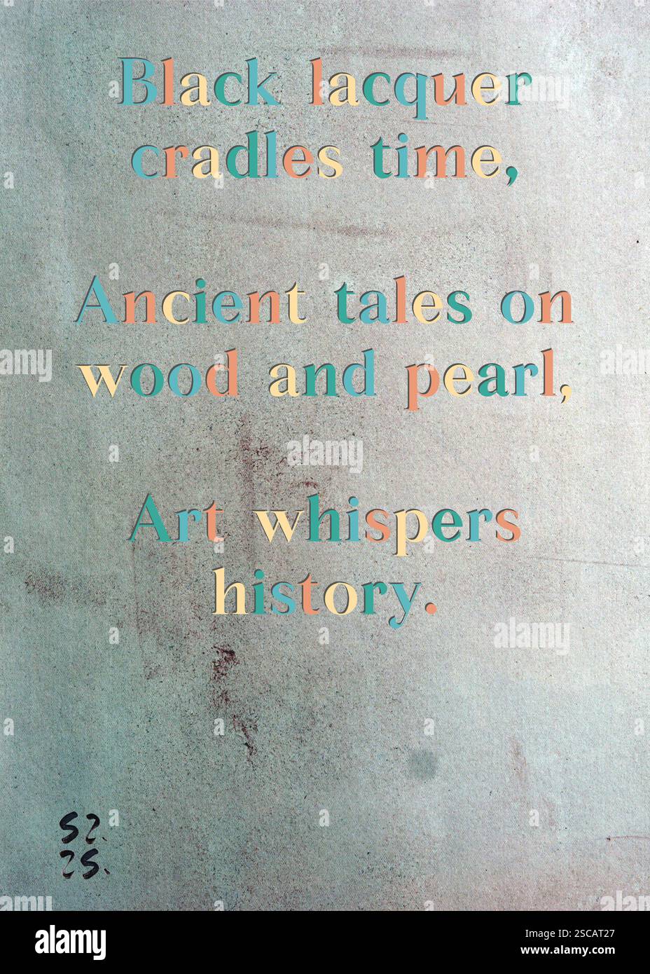 Black lacquer cradles time, Ancient tales on wood and pearl, Art ...