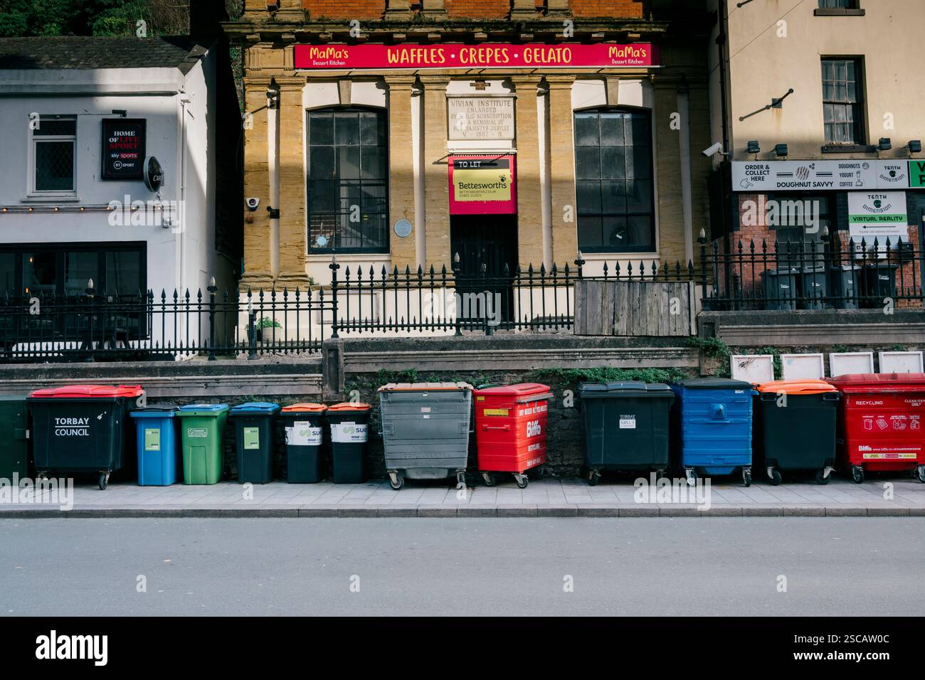 An ugly view of Torquay showing urban decay and decline with lots of ...