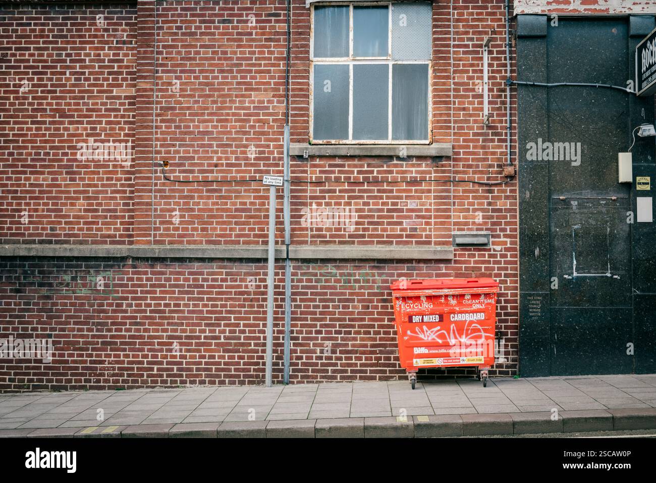 An ugly view of Torquay showing urban decay and decline with bins and ...