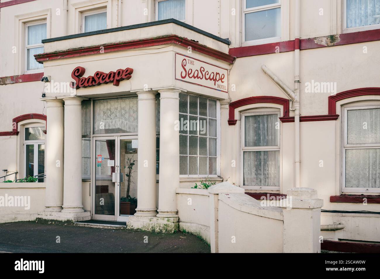 An ugly view of Torquay showing urban decay and decline with the ...