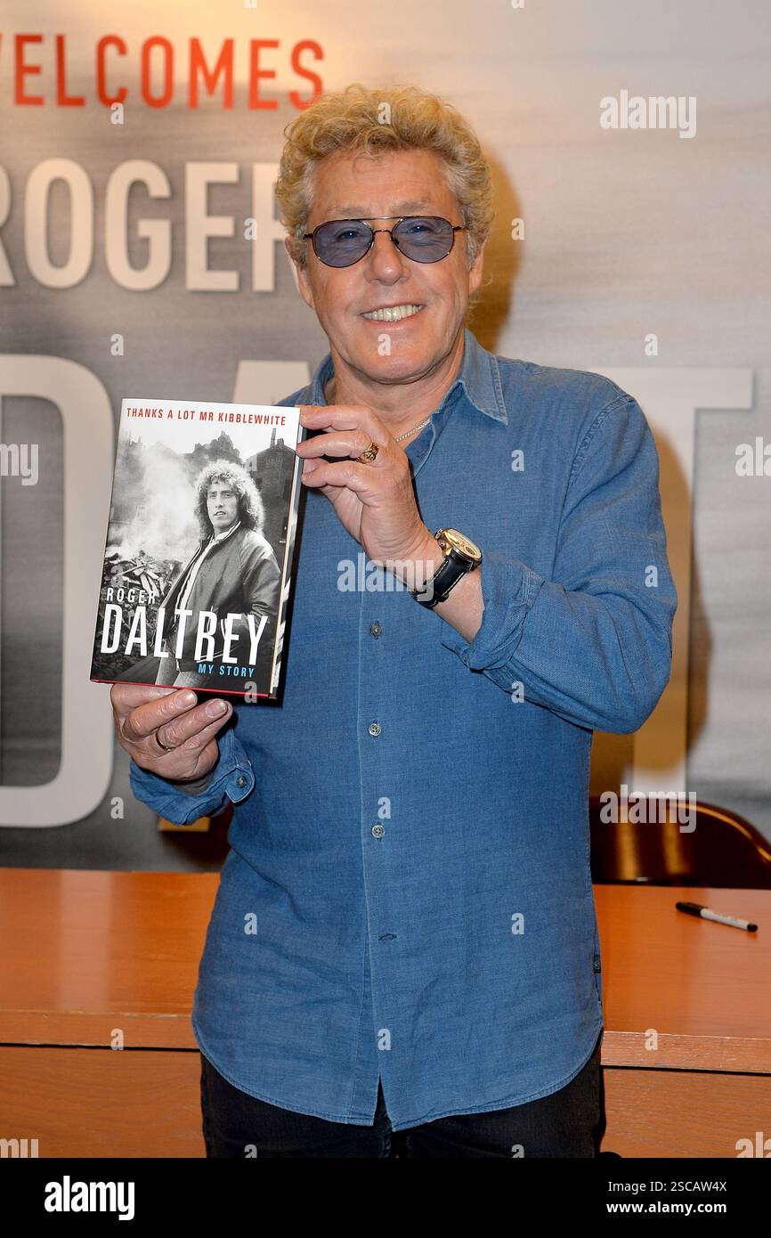 Roger Daltrey of The Who, signs his new memoir, Thanks A Lot Mr ...