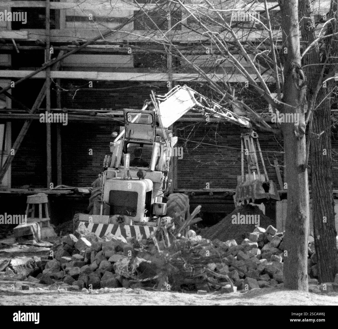 Construction site at the Institute of Technology in Berlin. Picture ...