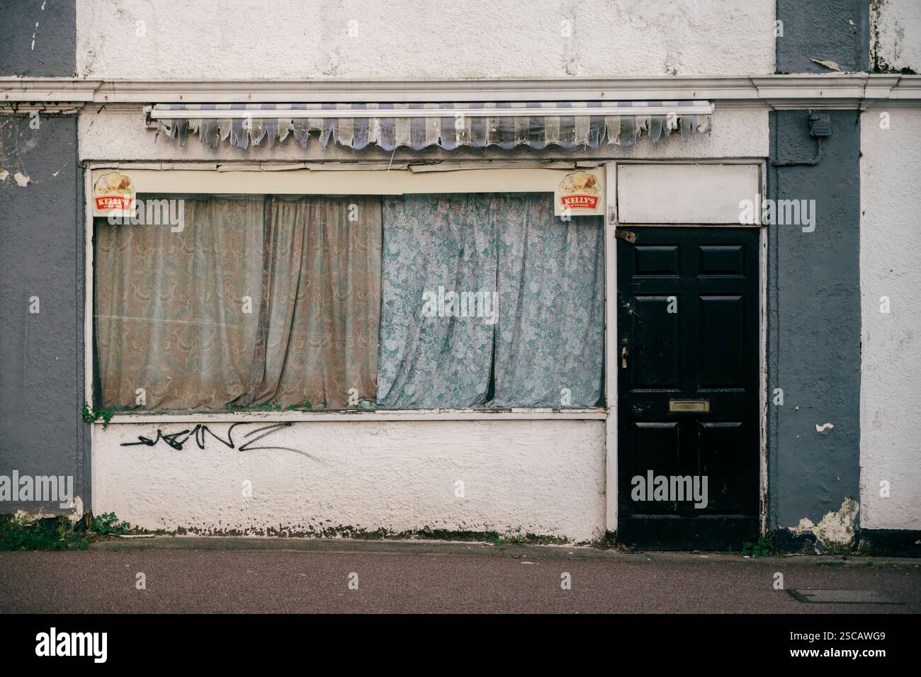 An ugly view of Torquay showing urban decay and decline with a closed ...