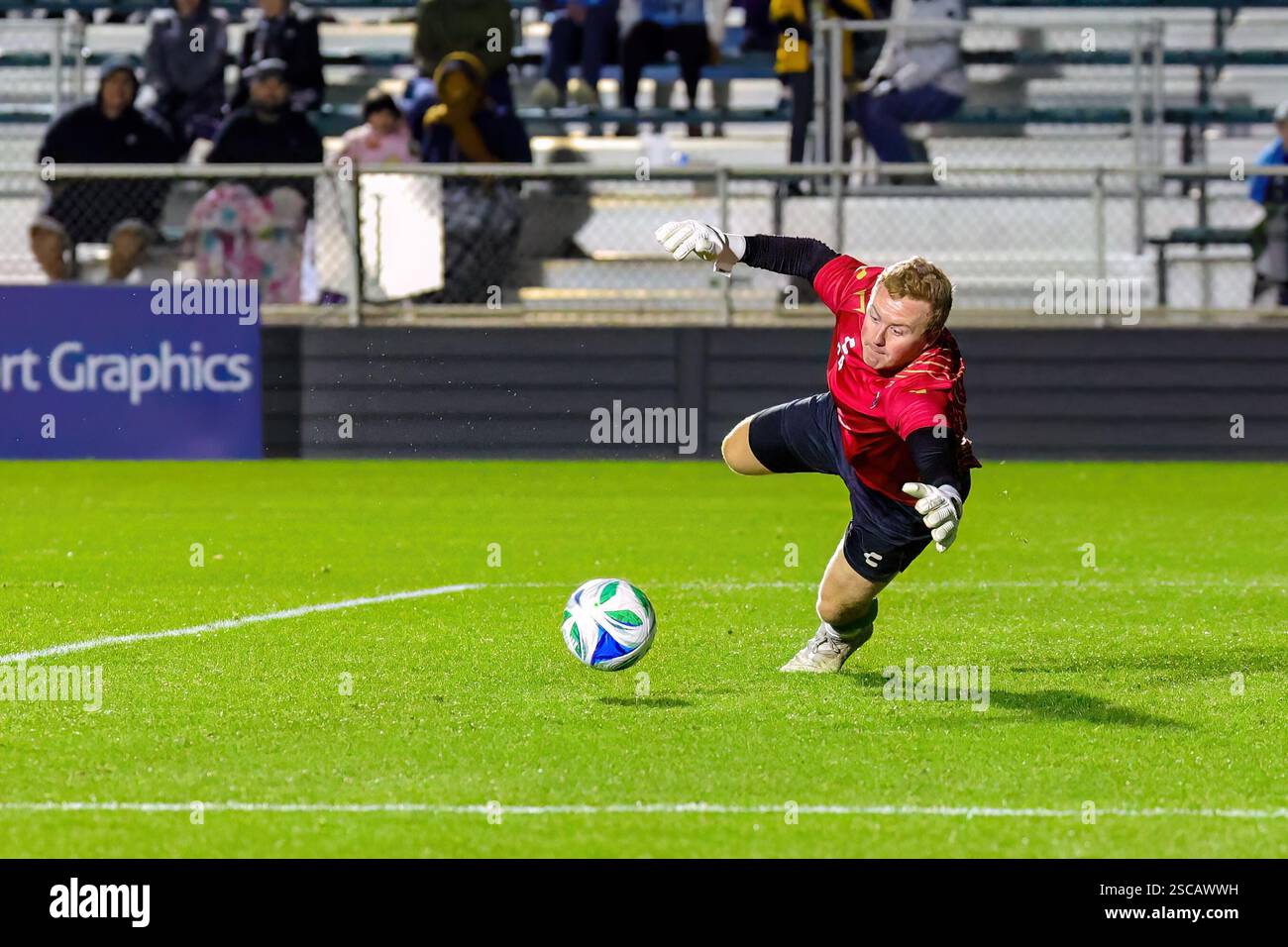 Cary, North Carolina, USA. 5th Feb, 2025. North Carolina FC goalkeeper ...