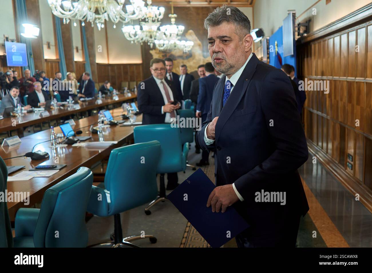 Bucharest, Romania. 6th Feb, 2025: Marcel Ciolacu, the Prime Minister ...