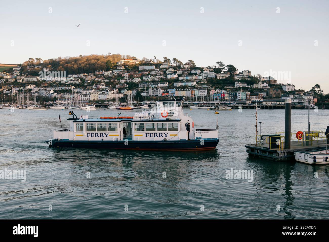 The Kingswear Princess Ferry on the River Dart in the harbour at ...