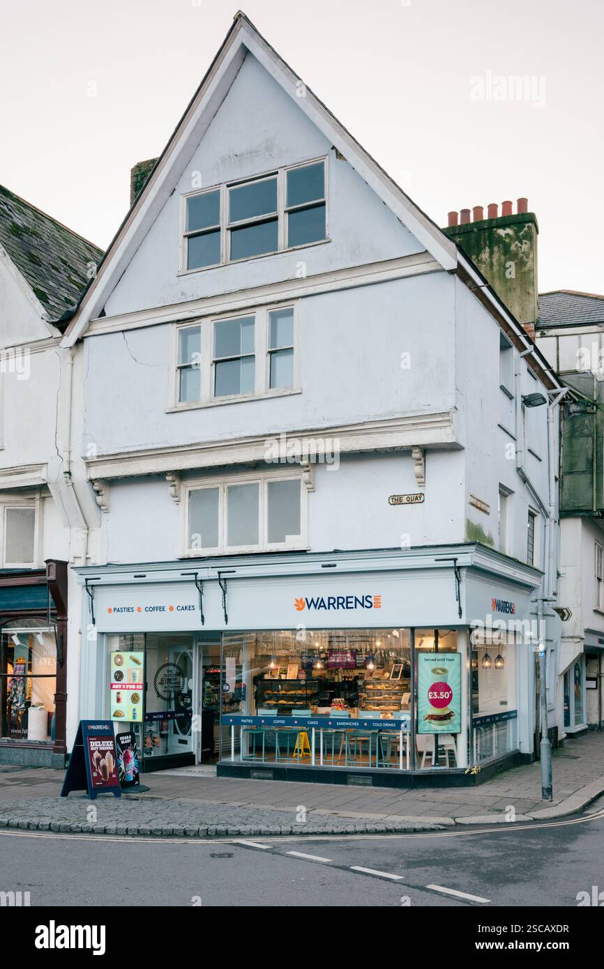 Warrens cornish Pasty shop and bakers in Dartmouth Devon UK Stock Photo ...