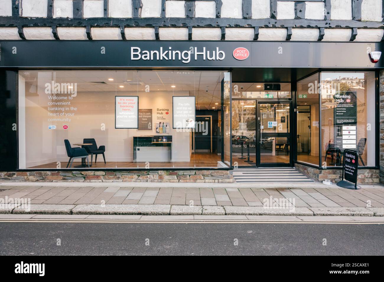 The Post Office Banking hub Dartmouth, Devon, UK Stock Photo - Alamy