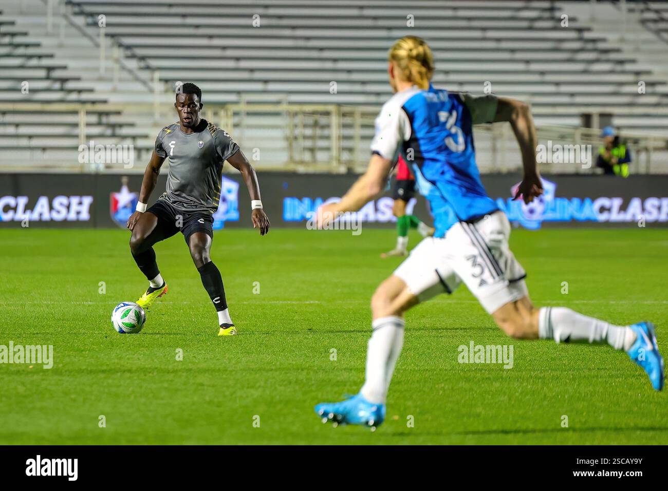 Cary, North Carolina, USA. 5th Feb, 2025. North Carolina FC defender ...