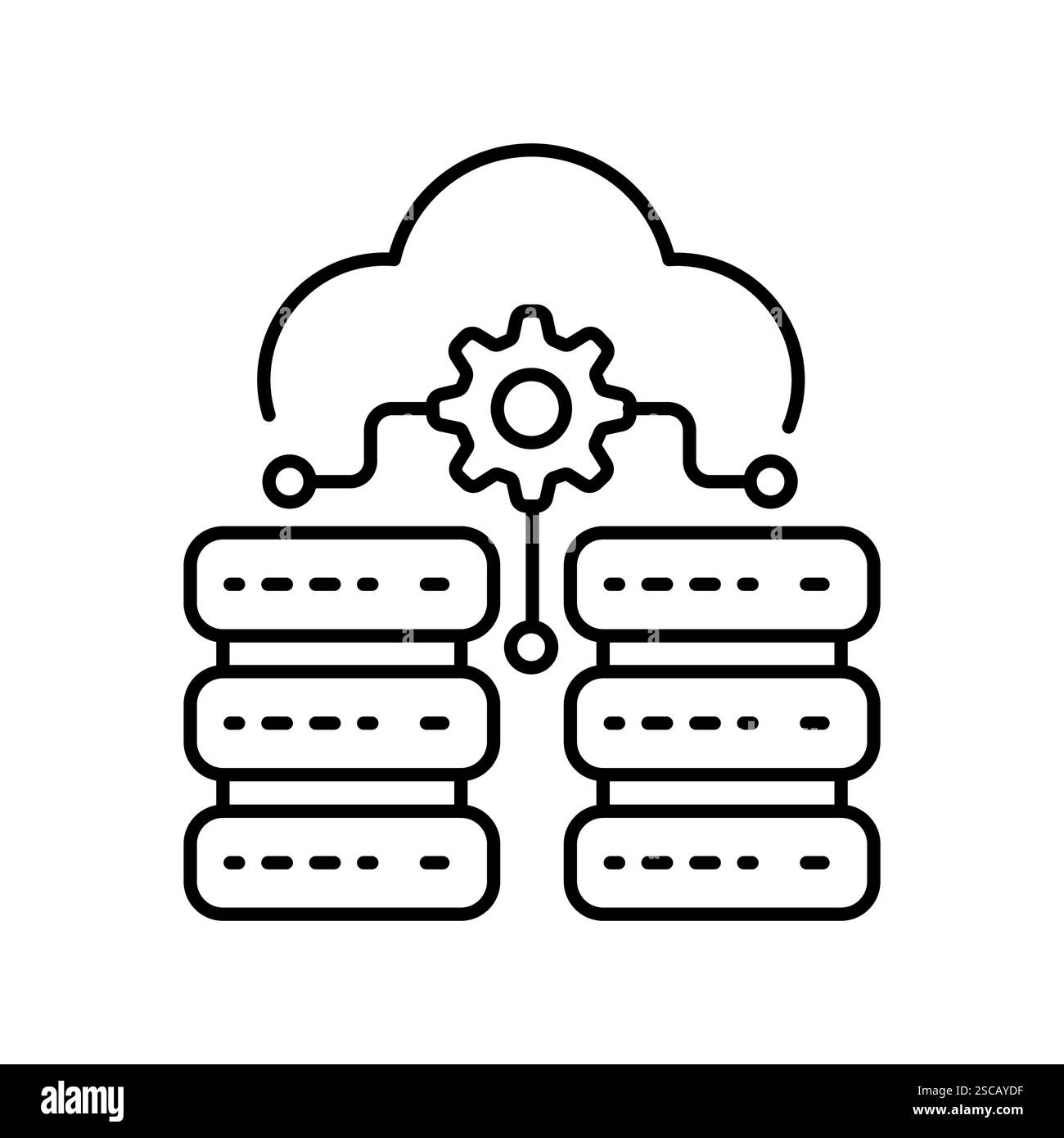 Big Data Black Line Icon Vector Isolated Element Editable Stroke Stock Vector Image And Art Alamy