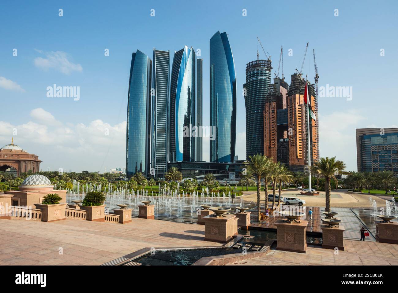 ABU DHABI, UAE - NOVEMBER 5: Etihad Towers on November 5, 2013 in Abu ...