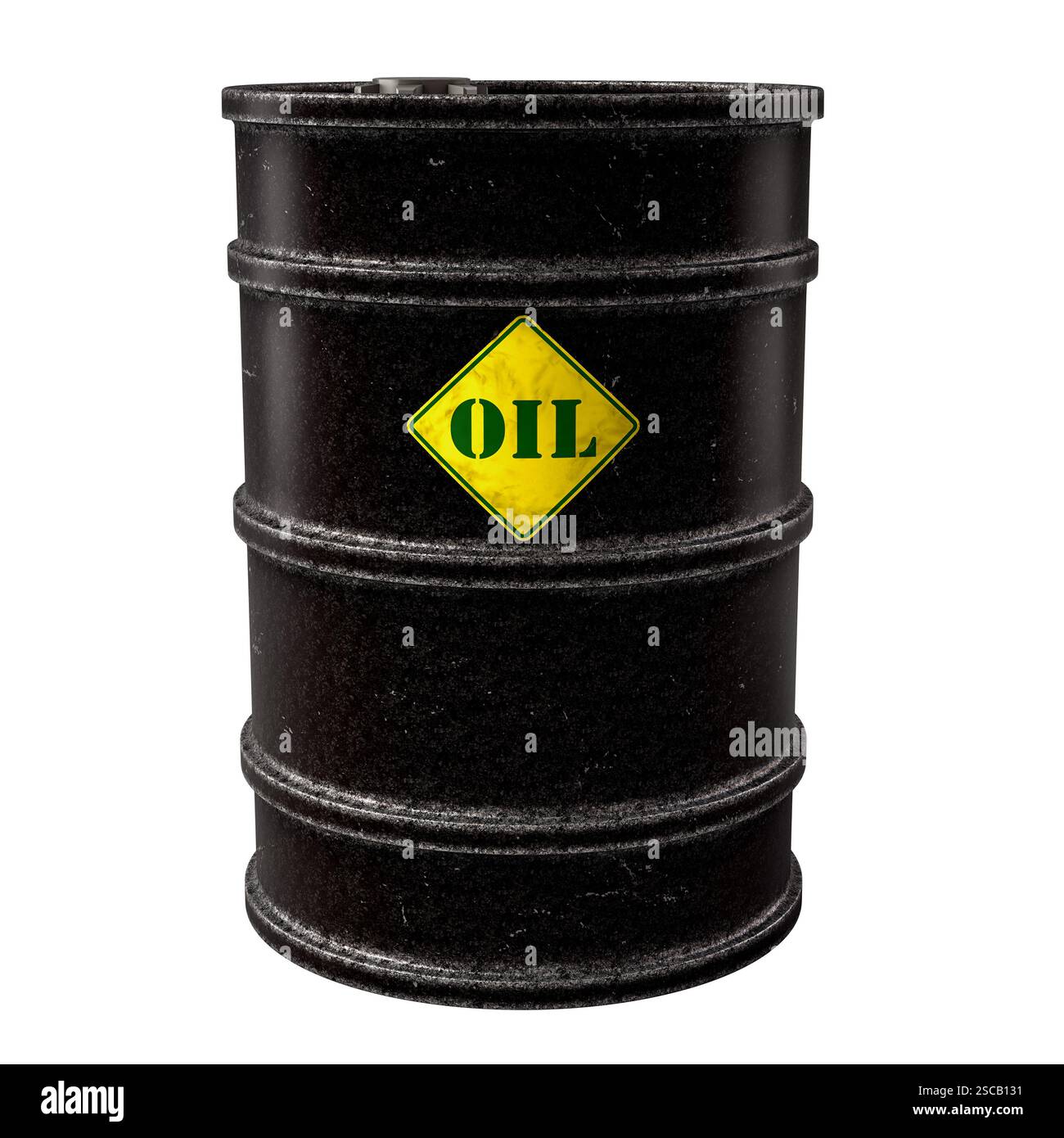 Old scratched Oil Drums isolated on white Stock Photo - Alamy