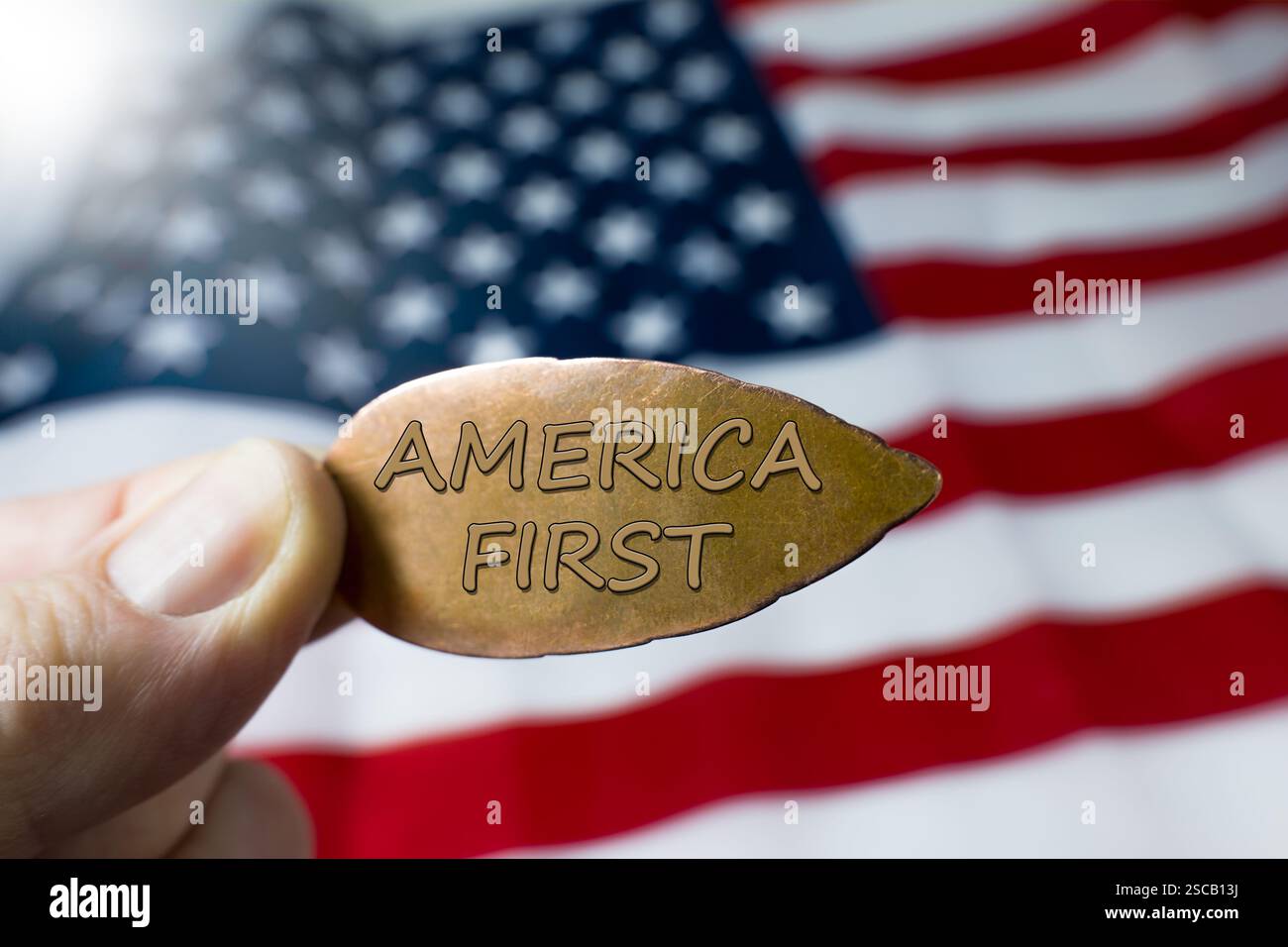President Donald Trump's America First Priorities Stock Photo - Alamy