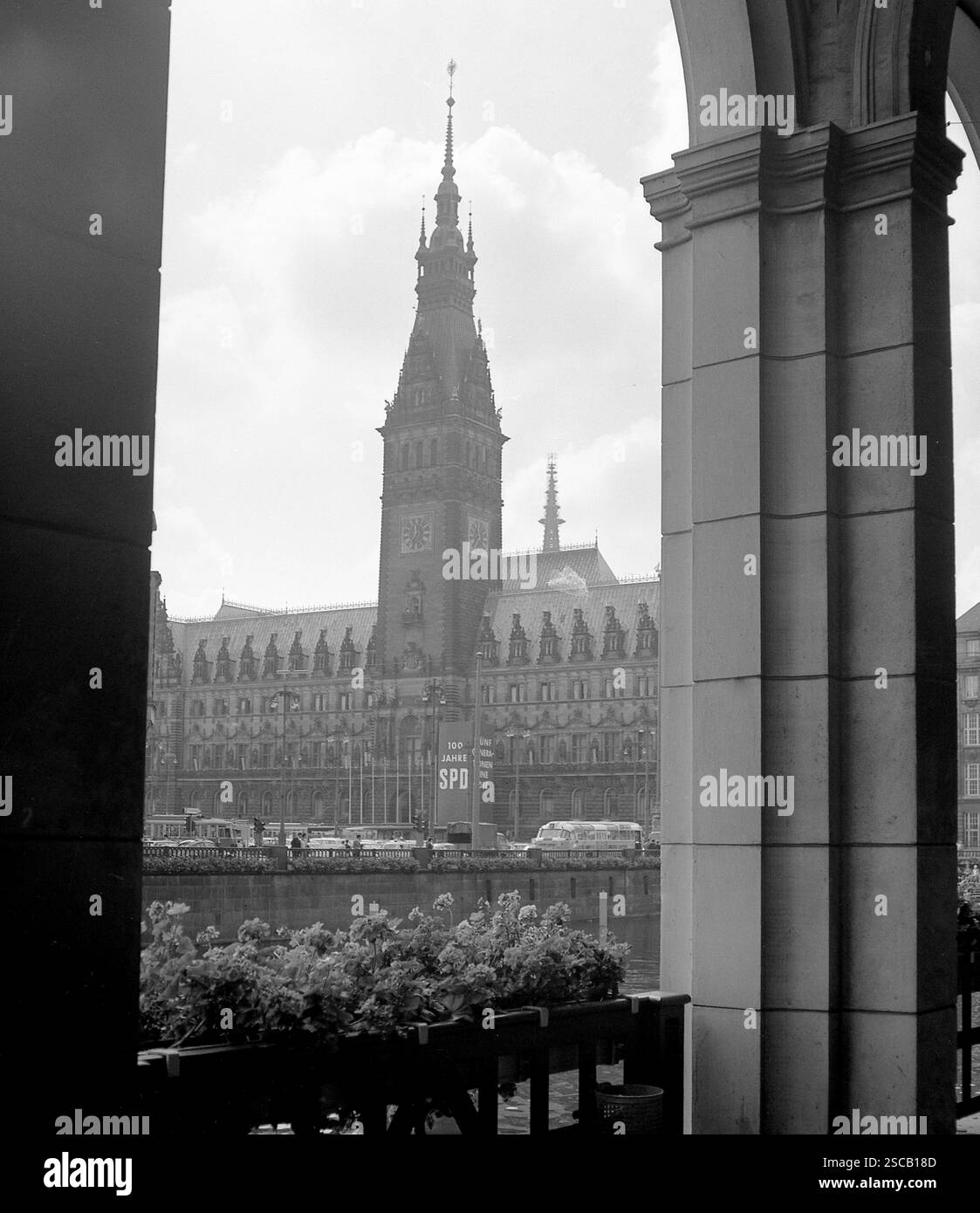 Panoramic view from the Alster arcades at the Kleine Alster to the ...
