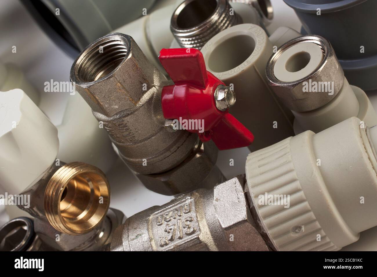 Plumbing fixtures and piping parts Stock Photo - Alamy