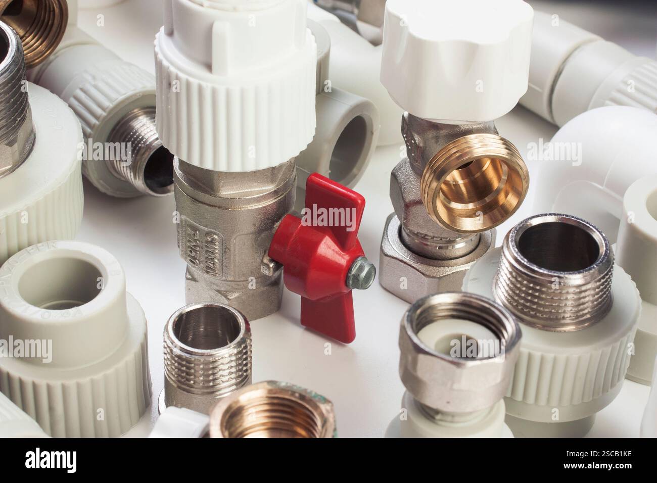 Plumbing fixtures and piping parts Stock Photo - Alamy