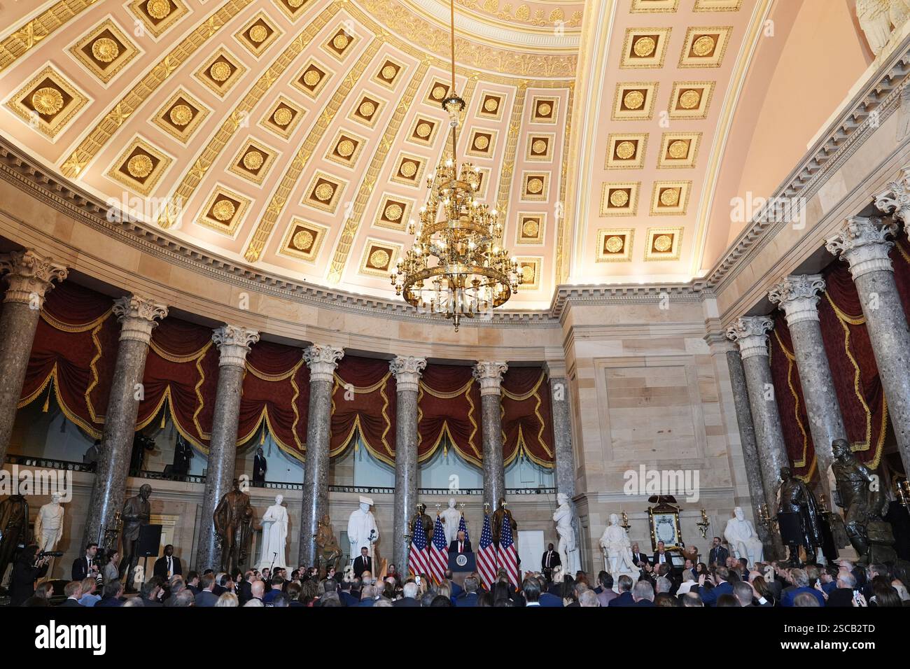 President Donald Trump speaks during the National Prayer Breakfast, at ...