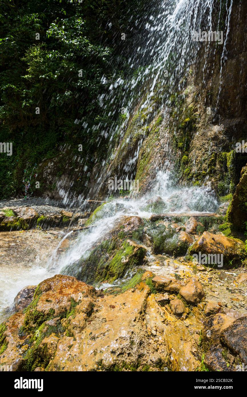 Landscape in Abkhazia with the Caucasian ridge and river Stock Photo ...