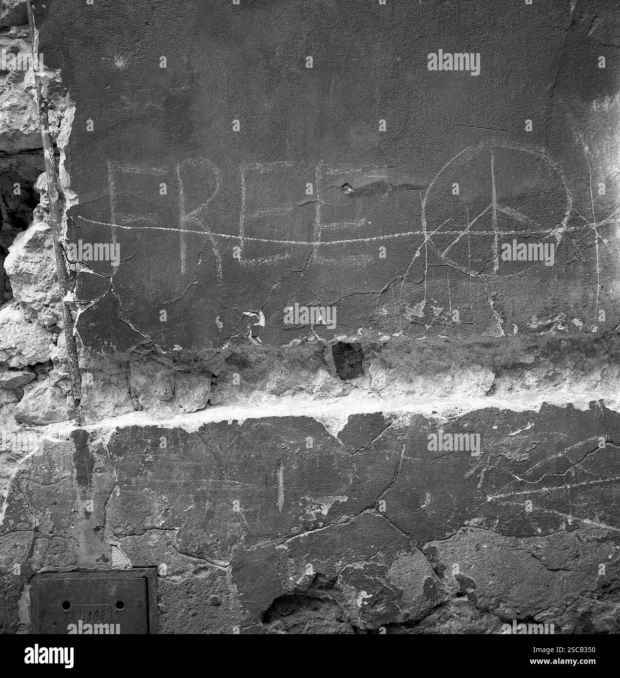 Wall with peace symbol (CND-Symbol) in Warsaw Stock Photo - Alamy