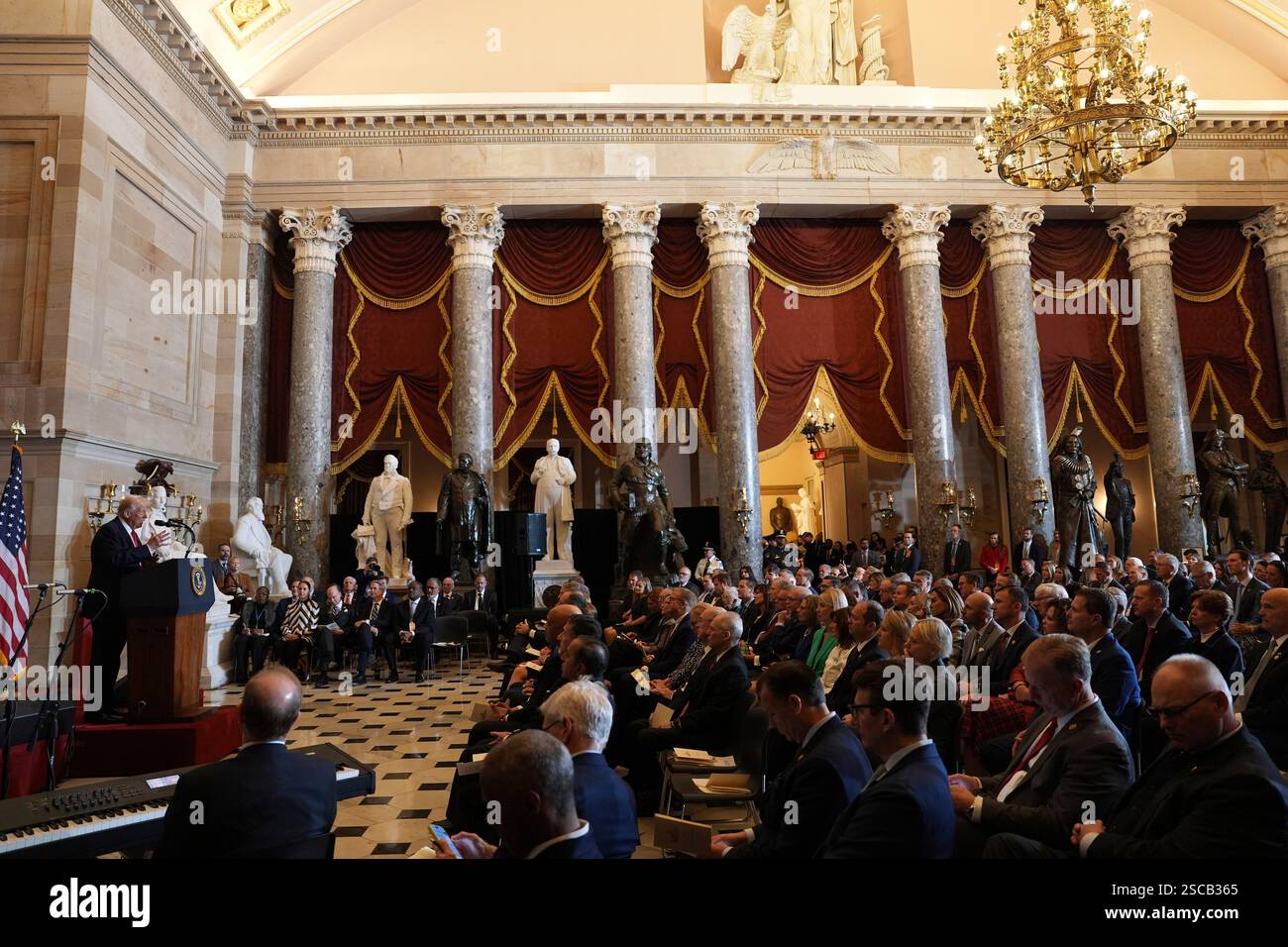 President Donald Trump speaks at the National Prayer Breakfast, at the ...