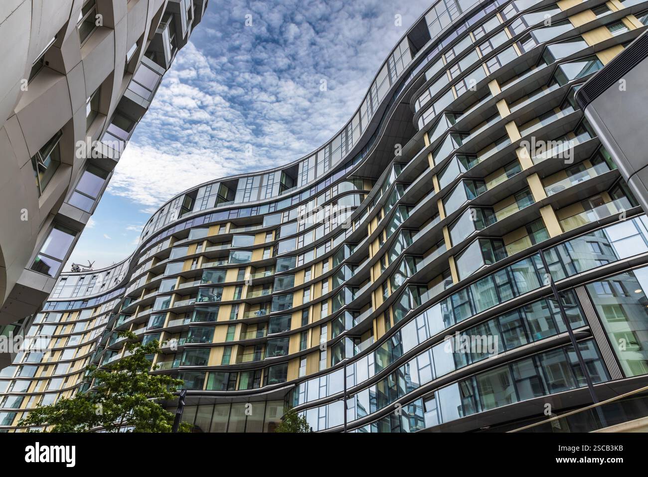 Modern Residential Complex. Contemporary Architecture with Glass ...