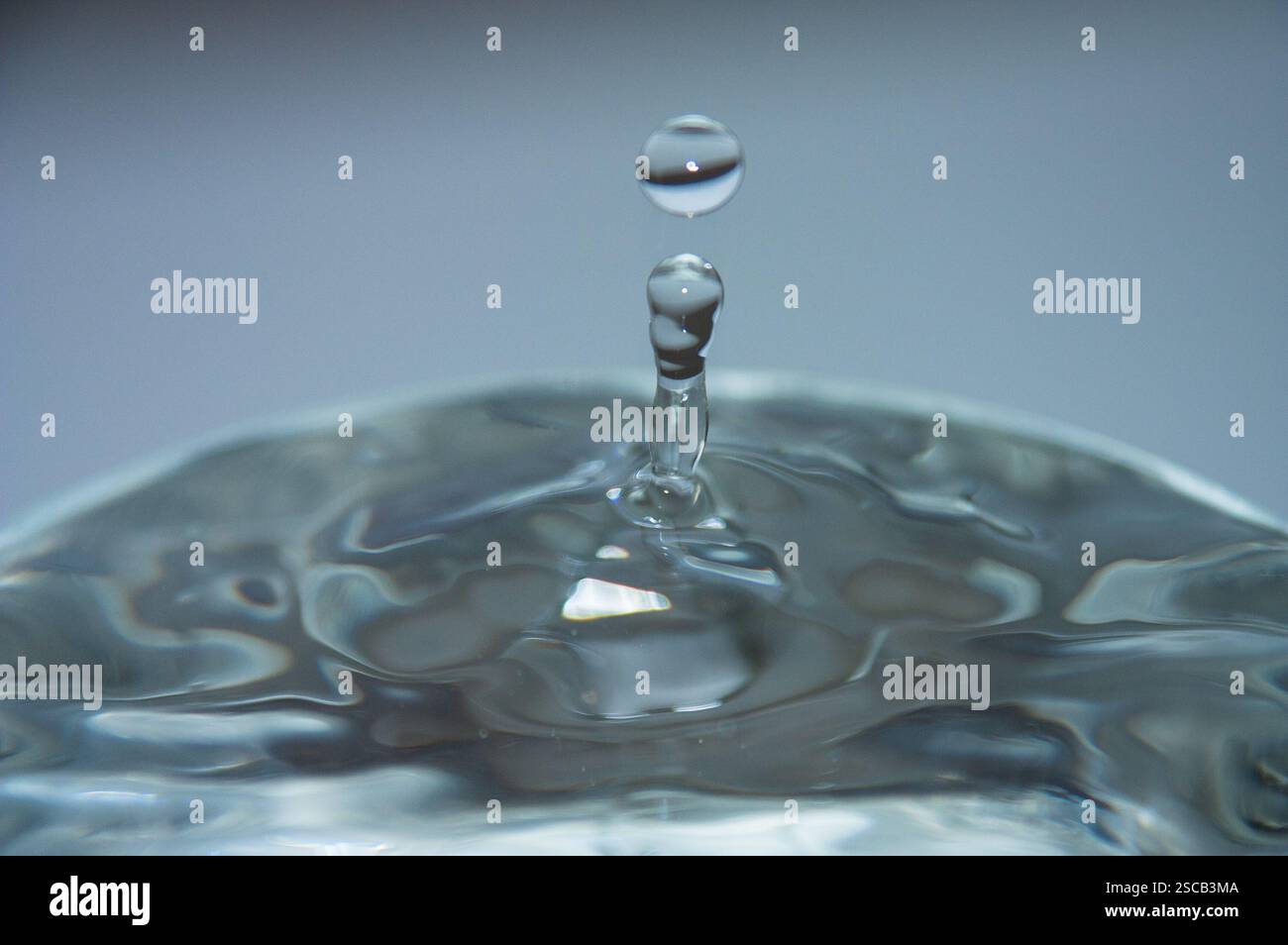 Water drop falling into water making a perfect concentric circles Stock ...