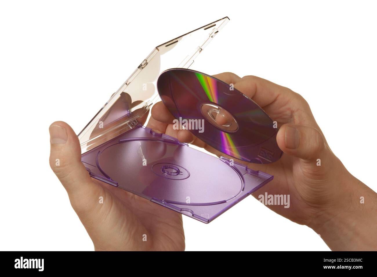 CD-ROM in hand isolated on white background Stock Photo - Alamy