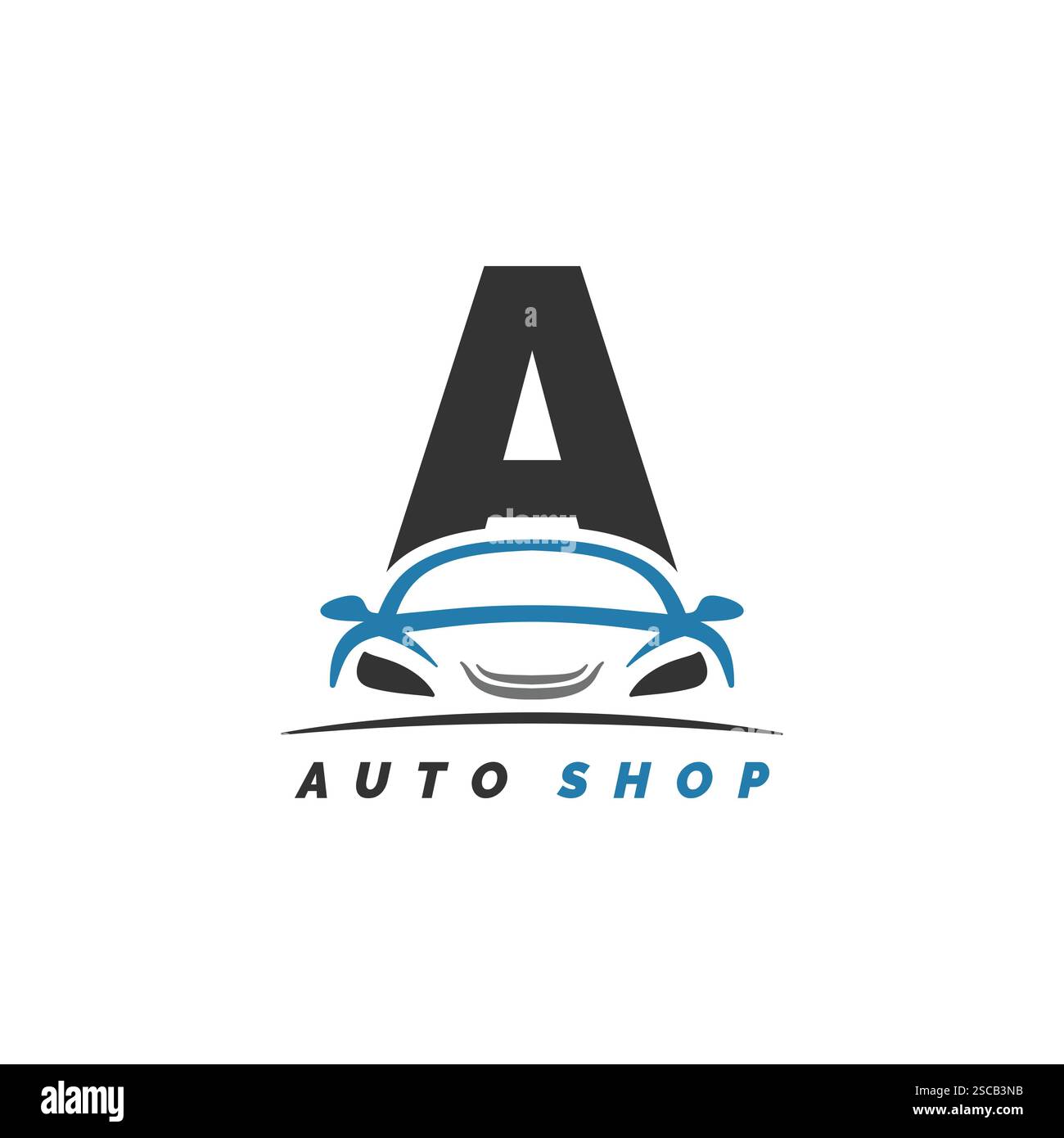 letter A logo auto mechanic with car design. Alphabet A automotive car ...