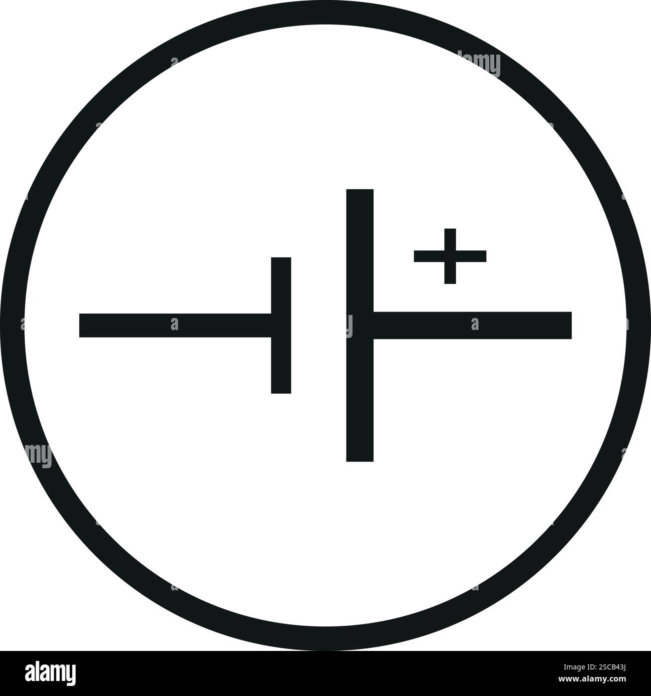 Dc voltage source sign. Electrical signs and symbols Stock Vector Image ...