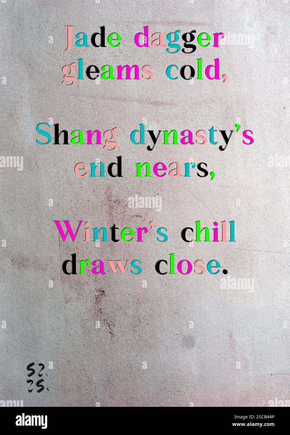 Jade dagger gleams cold, Shang dynasty's end nears, Winter's chill ...