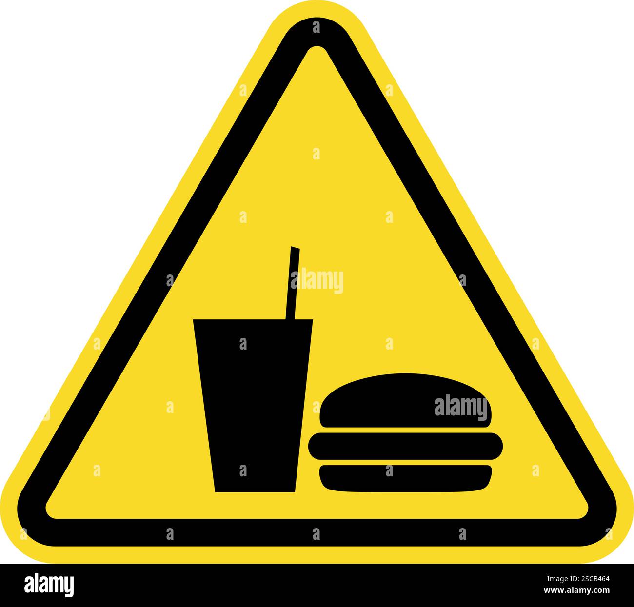 No eating or drinking warning sign. Industrial Safety signs and symbols ...