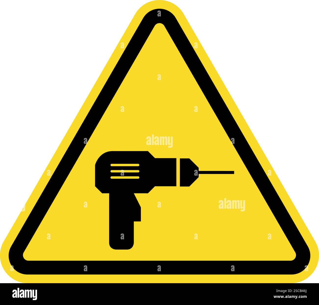 Drill Hazard warning sign. Industrial Safety signs and symbols Stock ...
