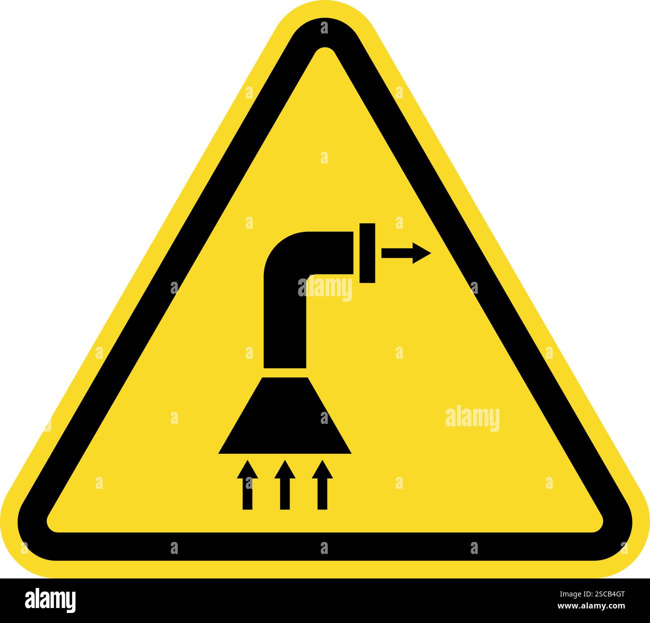 Air extraction warning sign. Industrial Safety signs and symbols Stock ...